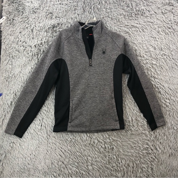 Spyder | Shirts | Spyder Mens Small Quarter Zip Logo Pockets Pullover ...